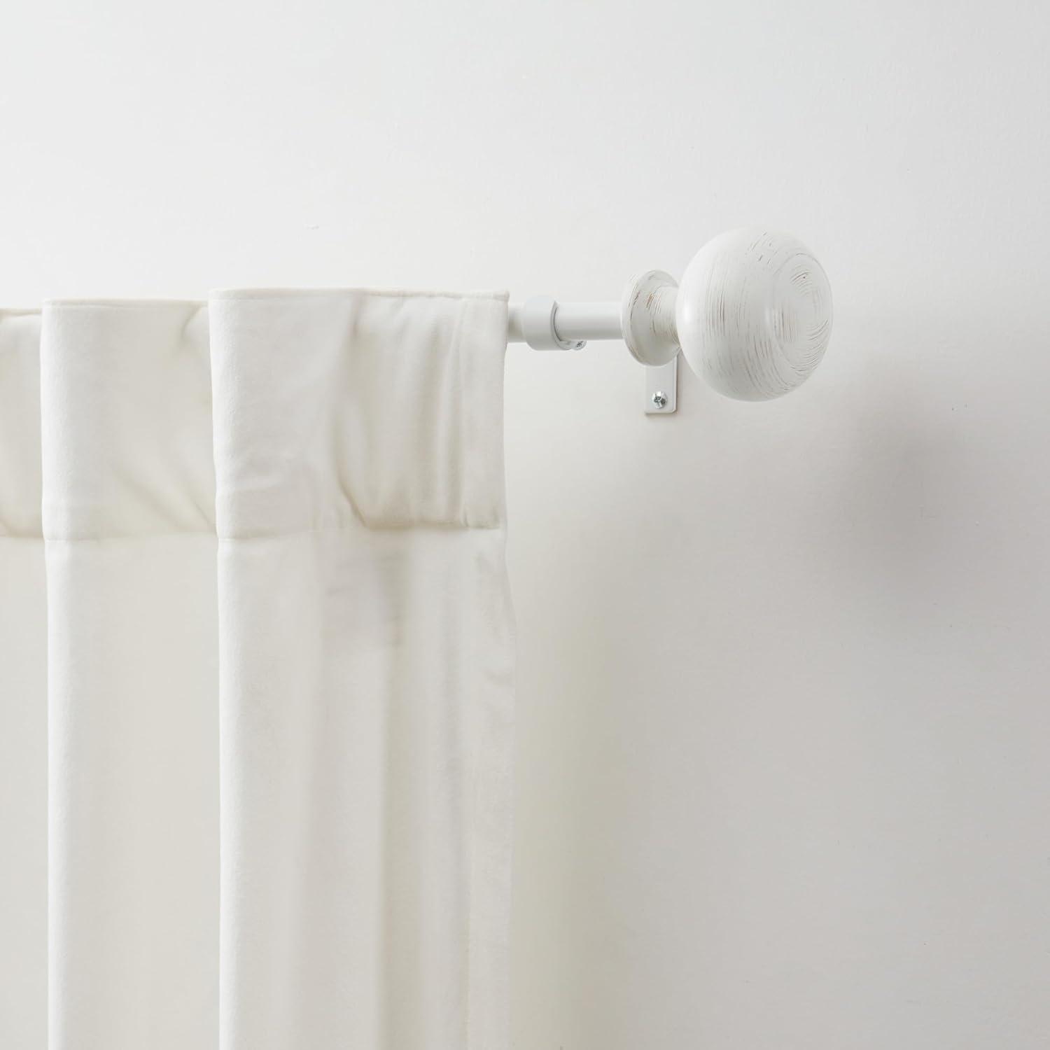 Martha Stewart Bergen Curtain Rod for Windows 66 to 120 inches ...